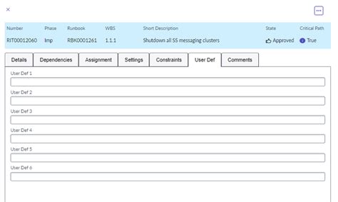 user defined fields