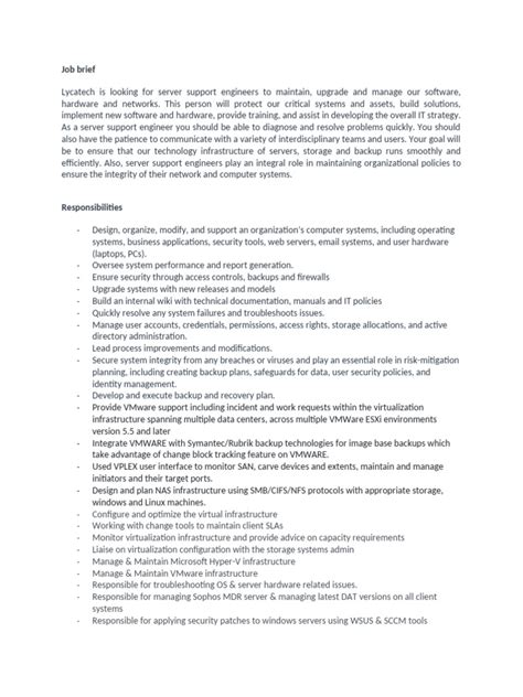 jd for system admin v1 0 pdf