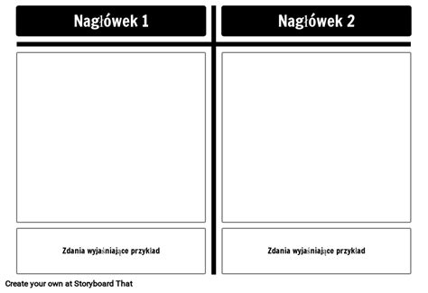 T Chart Z Opisem 1 Wiersz Storyboard By Pl Examples