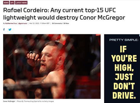 Rafael Cordeiro Claims Any Current Top 15 Ufc Lightweight Would