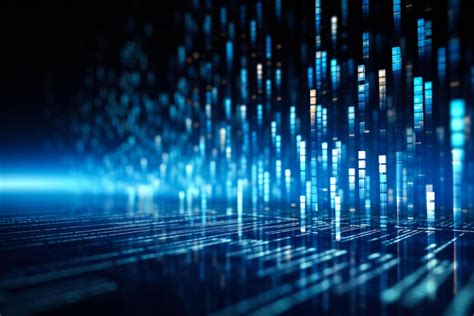 Digital Backdrop Where Binary Code And Advanced Ai Algorithms Are Set In Motion Against A Serene