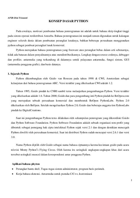Pdf Konsep Dasar Python
