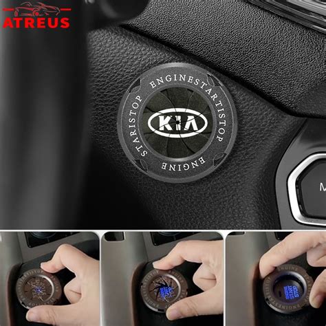 Kia Car Ignition Switch Ring Engine Start Stop Button Cover For Picanto