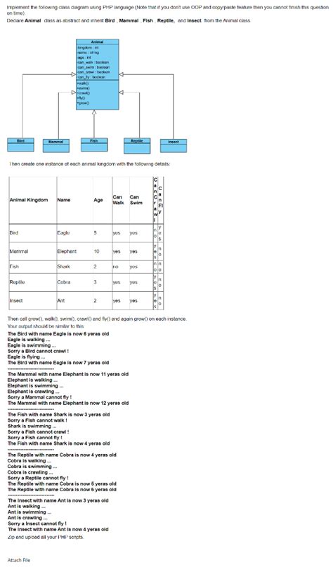 Solved Implement The Following Class Diagram Using Php