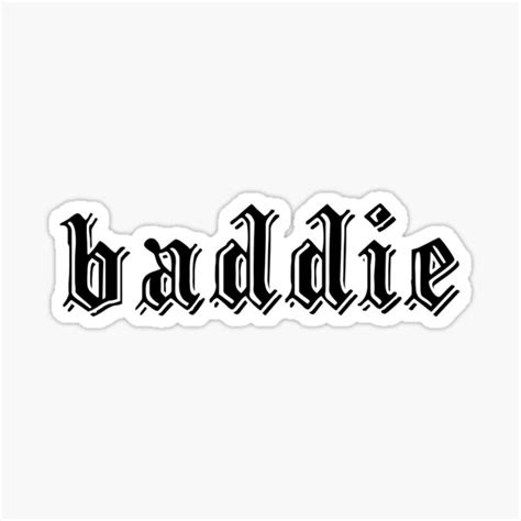 Baddie Font Sticker By Itzz Norhan Redbubble