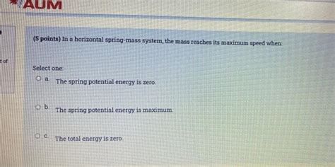 solved 11 5 points the single particle system involves