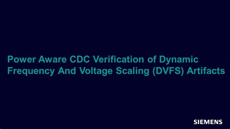 power aware cdc verification of dynamic frequency and voltage scaling