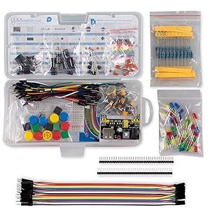 Miuzei Electronico Starter Kit Compatible con Arduino componentes electronicos con Módulo de