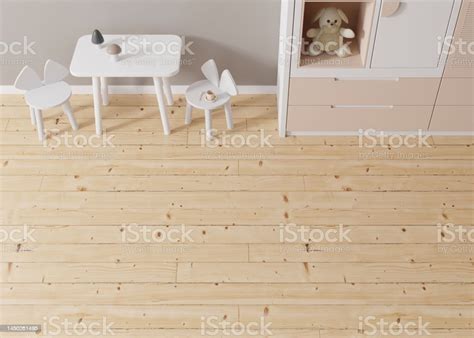 카펫을위한 방 모형 스칸디나비아 현대적인 스타일의 어린이 방 인테리어 평면도 카펫이나 러그 디자인을 위해 쪽모이 세공 마루 바닥에 빈 복사 공간을 만드십시오 현대