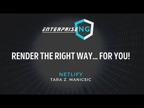 Ng Conf Talk Render The Right Way For You From Ng Conf Class Central