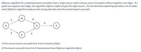 solved dijkstra s algorithm for computing lowest cost paths