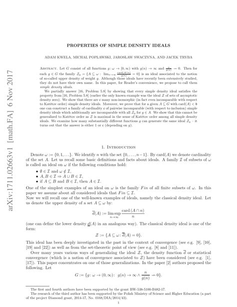 Pdf Properties Of Simple Density Ideals