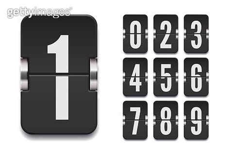 Numeric Flip Scoreboard Set With Shadows For Black Countdown Timer Or