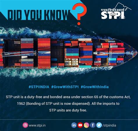 Stpi Stp Unit Is A Duty Free And Bonded Area Under Sec 65 Facebook