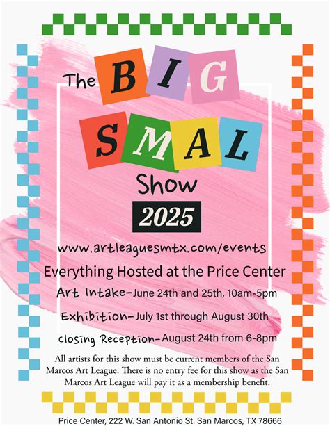 Big Smal Show Call For Art — San Marcos Art League