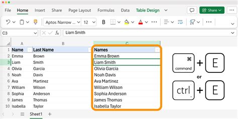 how to combine first and last name in excel