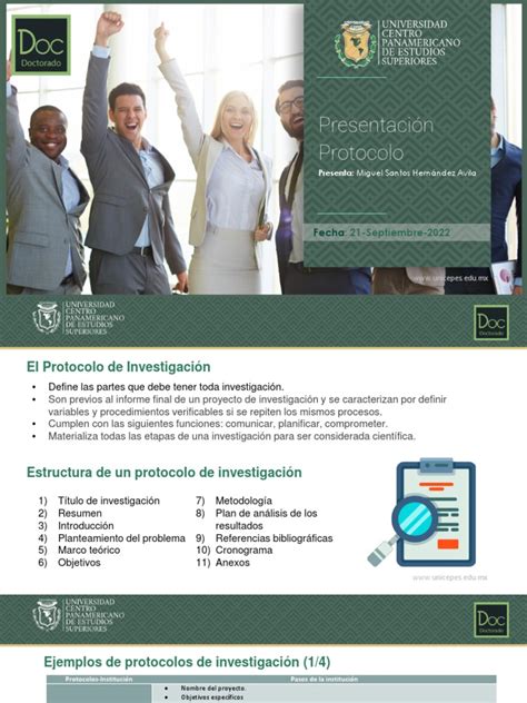 Presentación Protocolo De Investigación Pdf Método Científico
