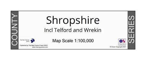 County Map Of Shropshire White Background
