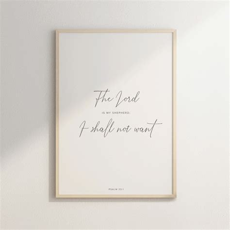 The Lord Is My Shepherd I Shall Not Want Psalm 231 Bible Verse