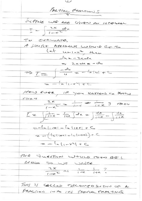 Partial Fractions Examples Math1014 Studocu