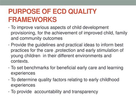 Ppt Quality Ecd Frameworks Osisa Regional Ecd Conference 3 To 5
