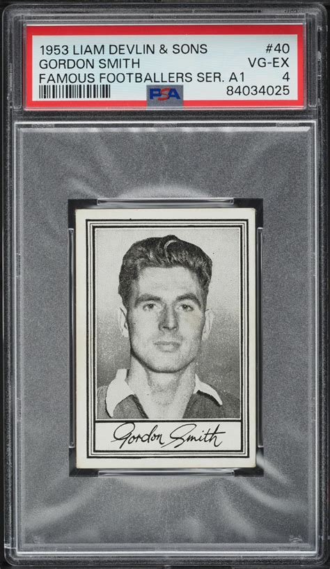 Devlin Liam ‘famous Footballers A 1 Wide 1953 G Smith Hibernian Psa4 Cardhawk