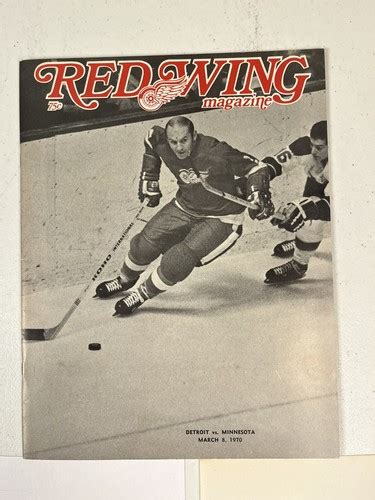 1969 70 Detroit Red Wings One Of A Kind Program Excellent Ebay