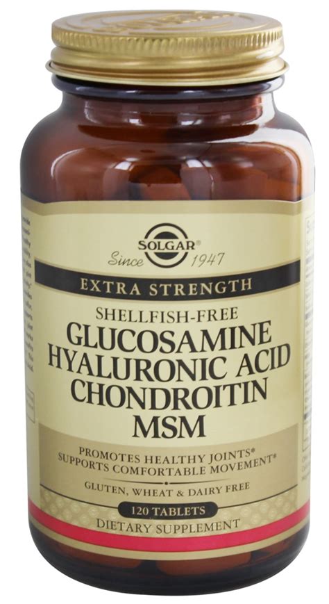 Solgar Extra Strength Glucosamine Hyaluronic Acid Chondroitin MSM ...