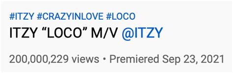 ITZY S LOCO Becomes Their 5th MV To Surpass 200 Million Views Soompi
