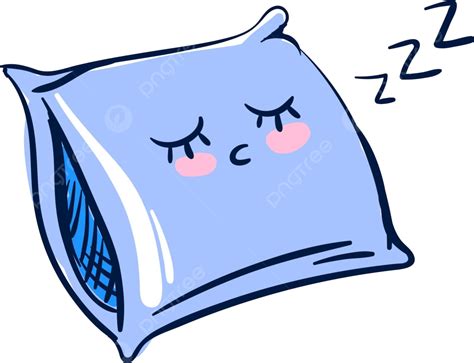 Ilustración De Almohada Azul Representada En Un Gráfico Vectorial De Sueño Sonoro Sobre Un Fondo