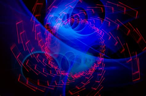 Glowing Circle Cgi Simple Background Abstract Spiral Blue Digital Art Minimalism Hd