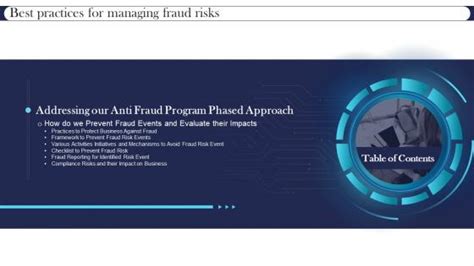 Best Practices For Managing Fraud Risks Slide Team