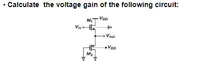 Solved Calculate The Voltage Gain Of The Following Chegg Com