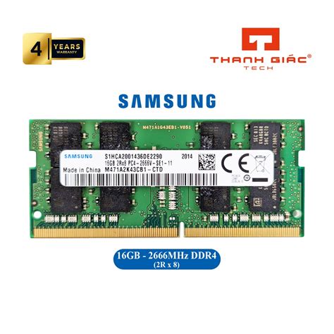 Ram Laptop Ddr4 Samsung 8gb 16gb 32gb Bus 2666 Mới 1000 Bảo Hành 3 Năm Shopee Việt Nam