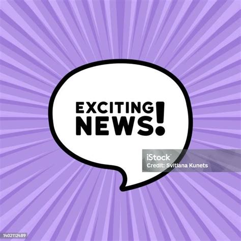 흥미 진진한 뉴스 텍스트가있는 연설 거품 비즈니스 개념 붐 복고풍 만화 스타일 팝 아트 스타일 비즈니스 및 광고에 대한 벡터 라인 아이콘 신남에 대한 스톡 벡터 아트 및