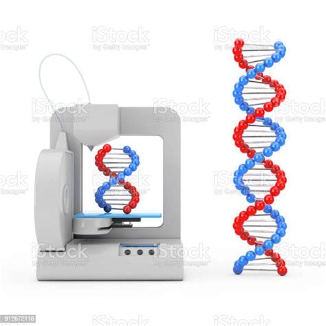 3d 프린터는 새로운 Dna 분자를 인쇄 합니다 3 차원 렌더링 Dna에 대한 스톡 사진 및 기타 이미지 Dna 건강관리와