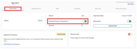 Enable And Disable Domain Privacy And Protection