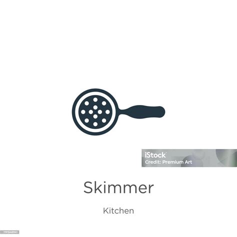 Ilustración De Vector De Icono De Skimmer Icono De Skimmer Plano De