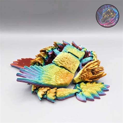 3d File Flexi Feather Dragon Articulated Dragon 🪶・3d Printer Model To Download・cults