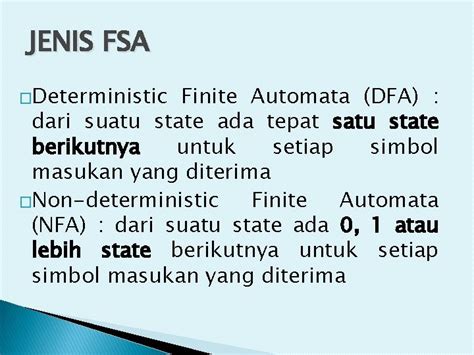 finite state automata teori bahasa dan automata finite