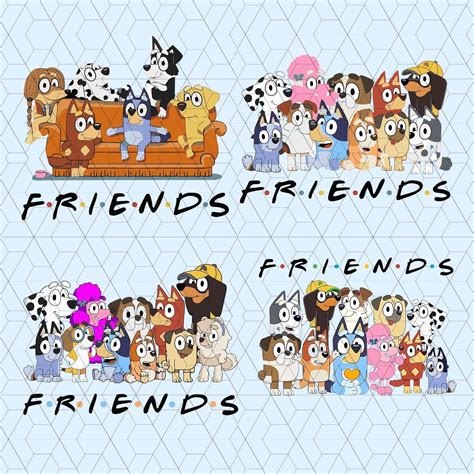 Bluey Friends Instant Download Png Bluey Friends Png Ready Etsy