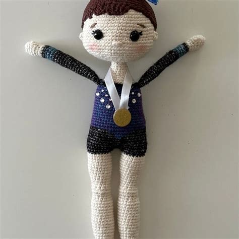Gymnast Amigurumi Doll Crochet Pattern Toy With Ball Pdf Pattern Etsy