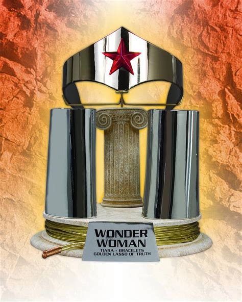 Jla Trophy Room Wonder Woman Tiara Bracelets Lasso