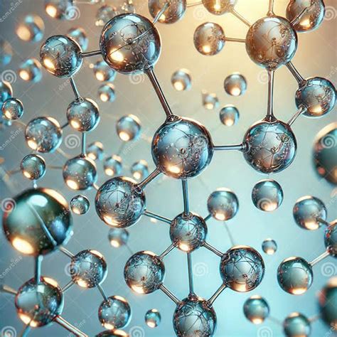 3d Molecular Structure Representing Cutting Edge Nanotechnology And