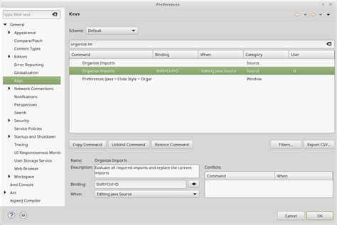 Spring Tool Suite Organize Imports Shortcut Not Working After Sts Update Stack Overflow
