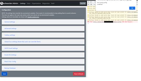 Config Doesnt Get Generated · Issue 1870 · Dani Garcia Vaultwarden · Github