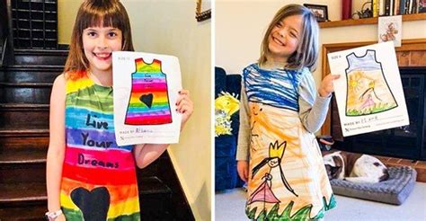 კომპანიამ ბავშვების ნახატები კაბებად გადააქცია ფოტოები