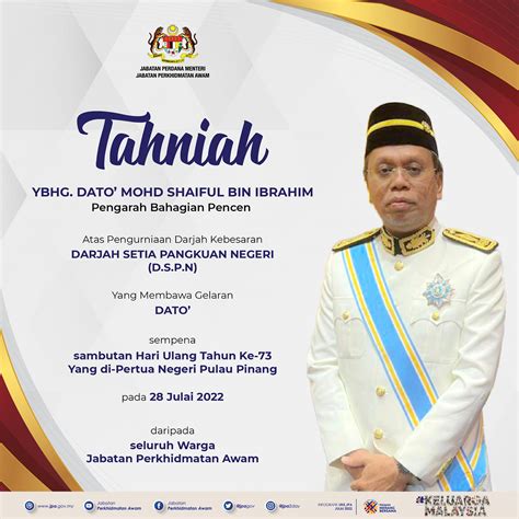 Ucapan Tahniah Kepada Ybhg Dato Bahagian Pencen Jpa Facebook