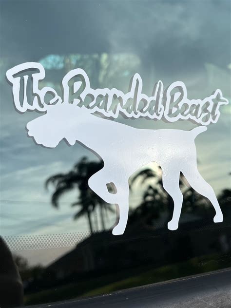 The Bearded Beast Hollow Letter Decal Etsy