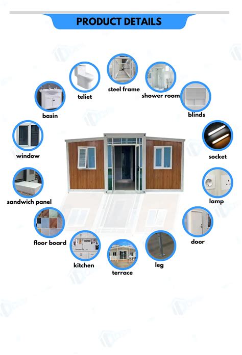 40FT Expandable Container House Expandable Folding Tiny House Room